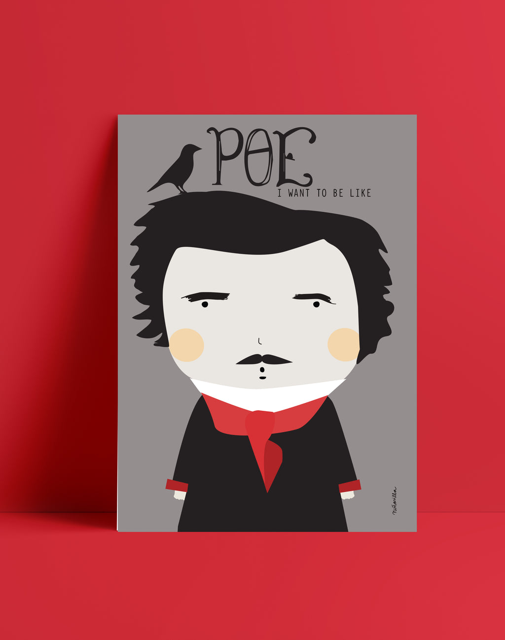 Edgar Allan Poe - Art Poster | Little World by Ninasilla – ninalittleworld